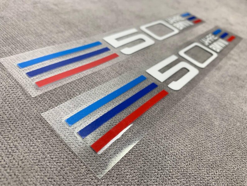 Sticker BMW M 50 Jahre -sticker 50 Years BMW M - BMW Window Sticker - Car Decal for Bmw ...
