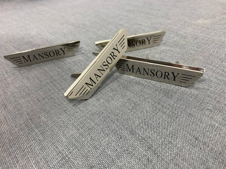 Set of Seat Metal Emblem Badge Mansory Style - Custom Stainless Steel ...