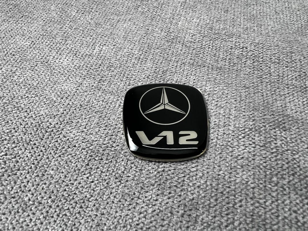 Gear Shift Box Badge Emblem V12 Style for Mercedes Benz W140 W463 W129 ...