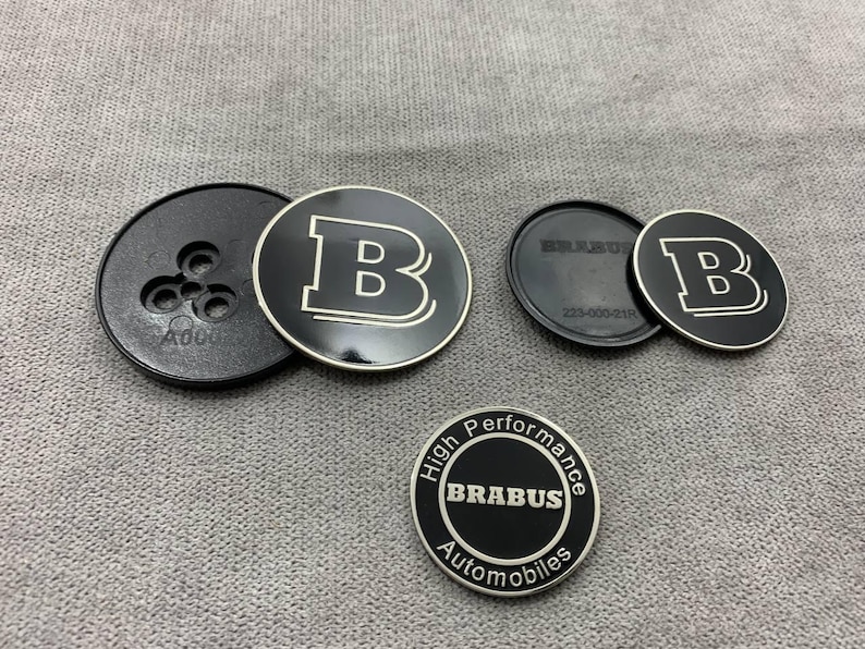 Set of Metal Emblem Badge Brabus Style for Mercedes-benz W223 Hood and ...