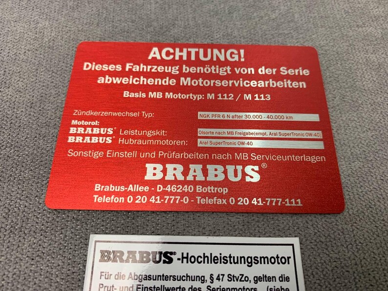 Set Emblem Brabus Engine - Mercedes Benz Brabus Engine Badge - Custom ...