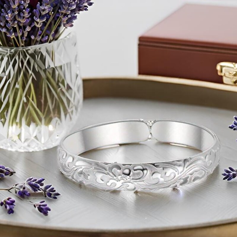 Wide Bangle Bracelet - Etsy