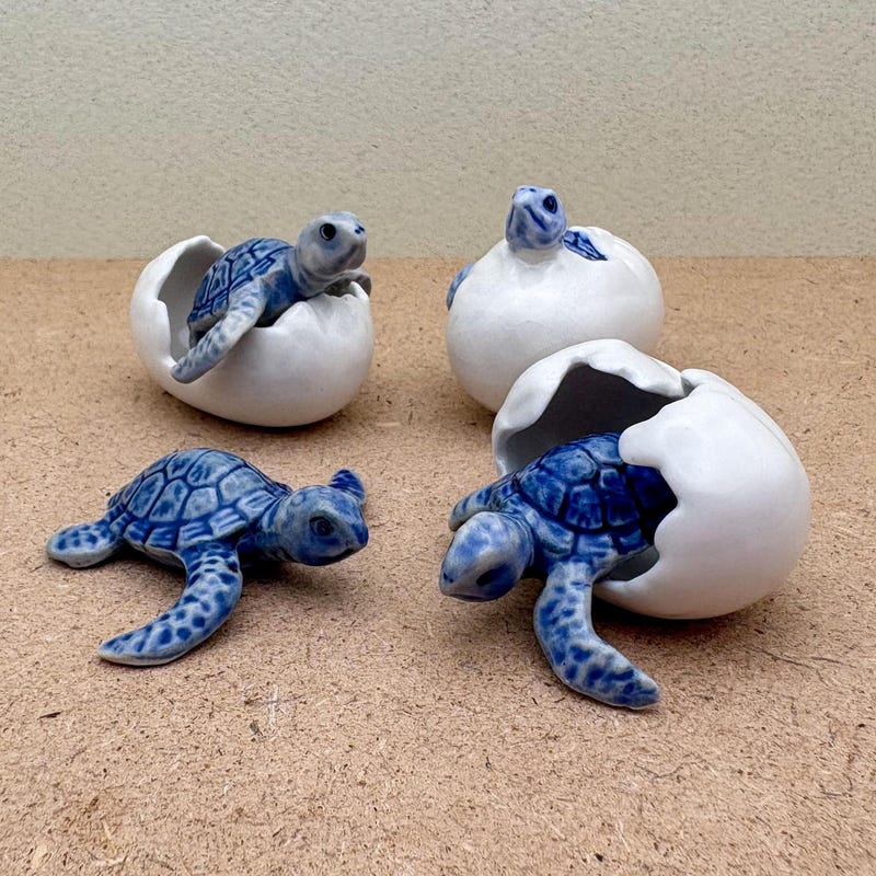 Miniature Pottery Turtle - Etsy UK