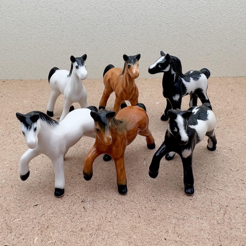 Ceramic Horse Mini Figure - Etsy