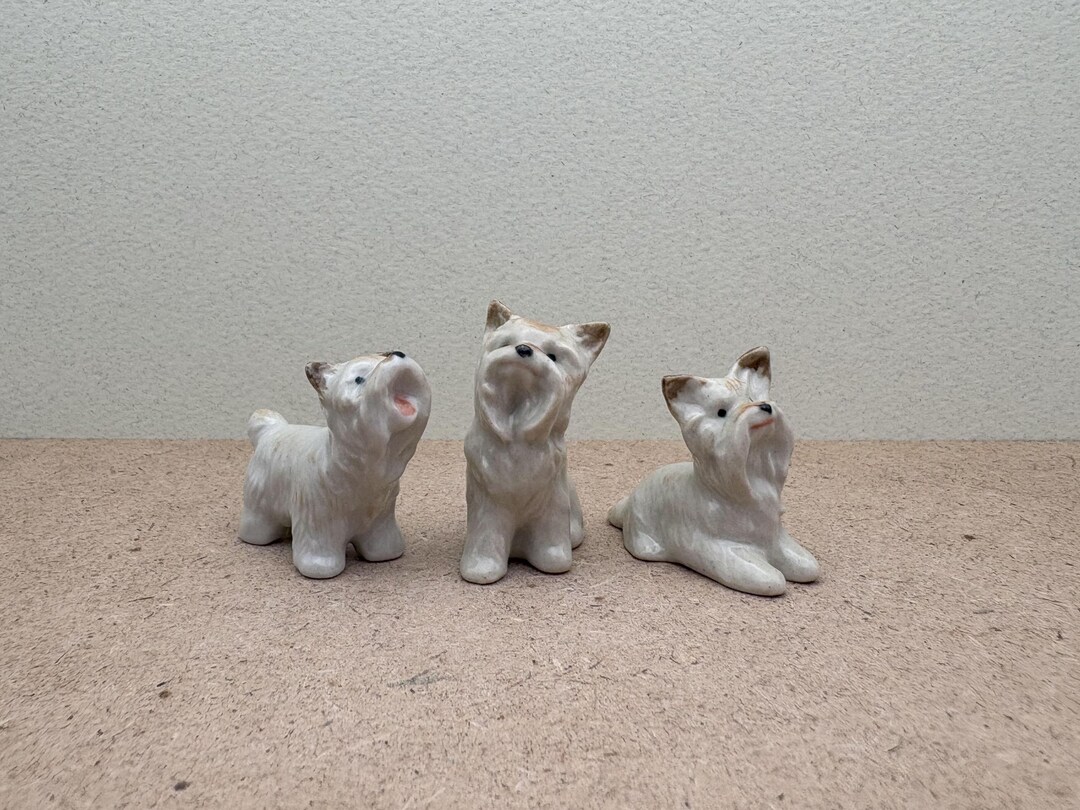Ceramic Westie Dog Figurine Set | Cute West Highland Terrier ...