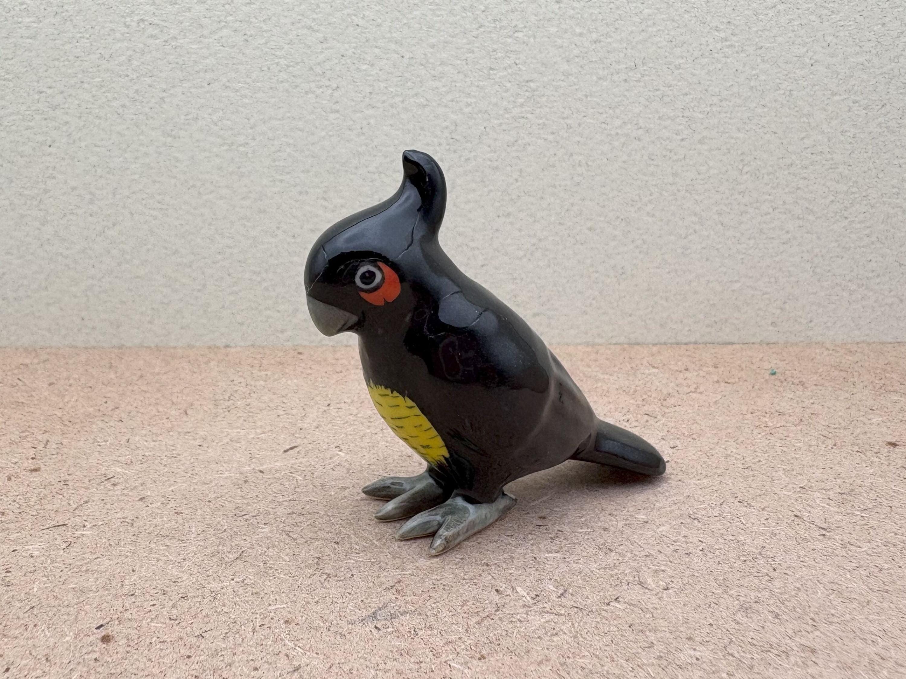 Hand-painted Ceramic Cockatoo Figurine: Bird Collector Decor - Etsy