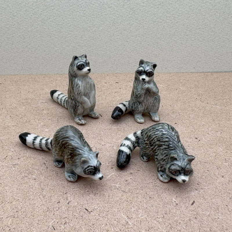Ceramic Raccoon Figurines - Etsy