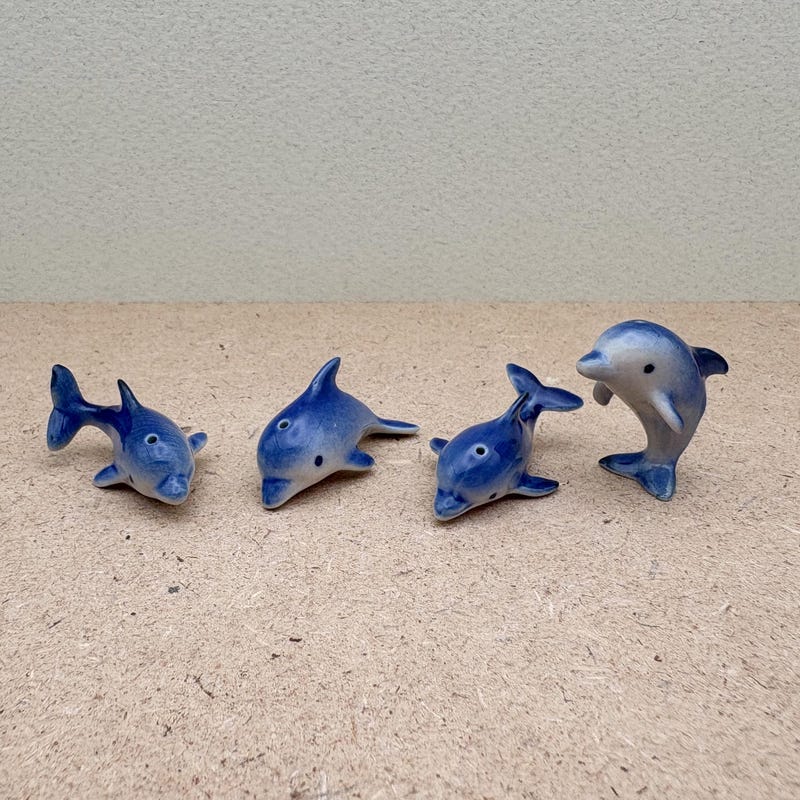 Ceramic Dolphin Figurines - Etsy