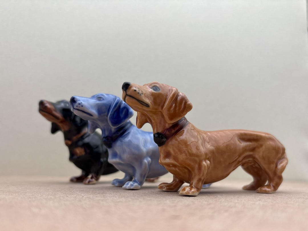 Handmade Ceramic Dachshund Figurine: Dog Lover Gift - Etsy