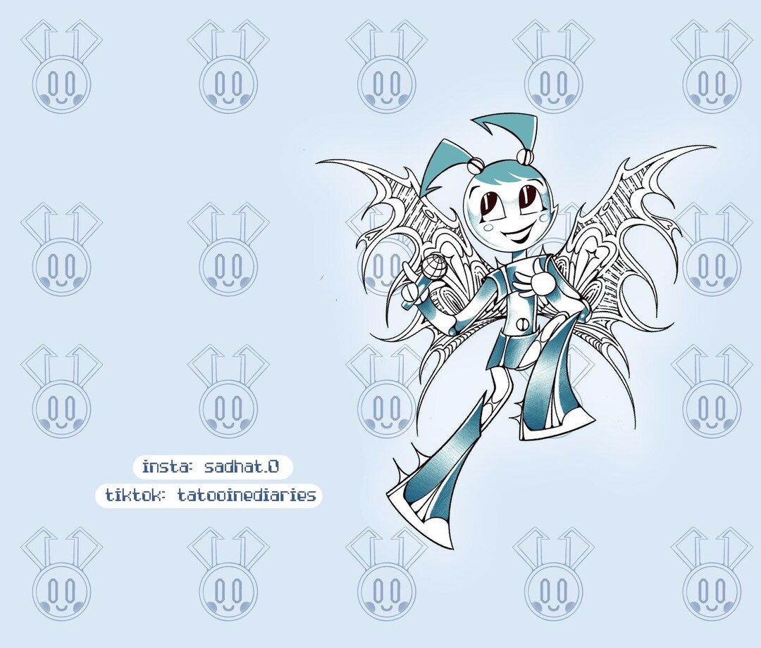 Jenny Robot Girl Cyber Sticker Blue Robot Y2k Nostalgia Fanart ...