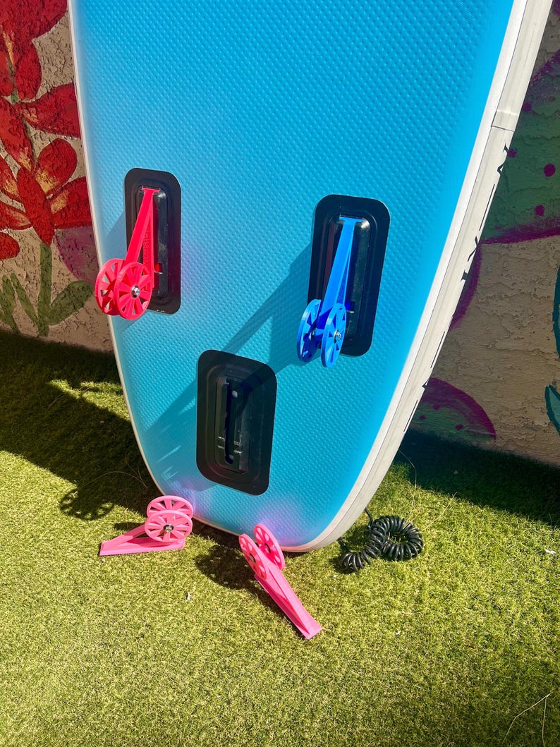 Paddle Board Wheels: 3D Printed SUP Wheel Replacement for Slide-in Fins ...