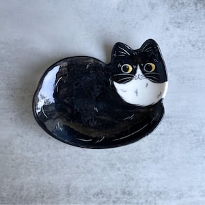 Handmade Ceramic Tray Cat Plate Cutie Tray for Home Décor Gift for Her ...