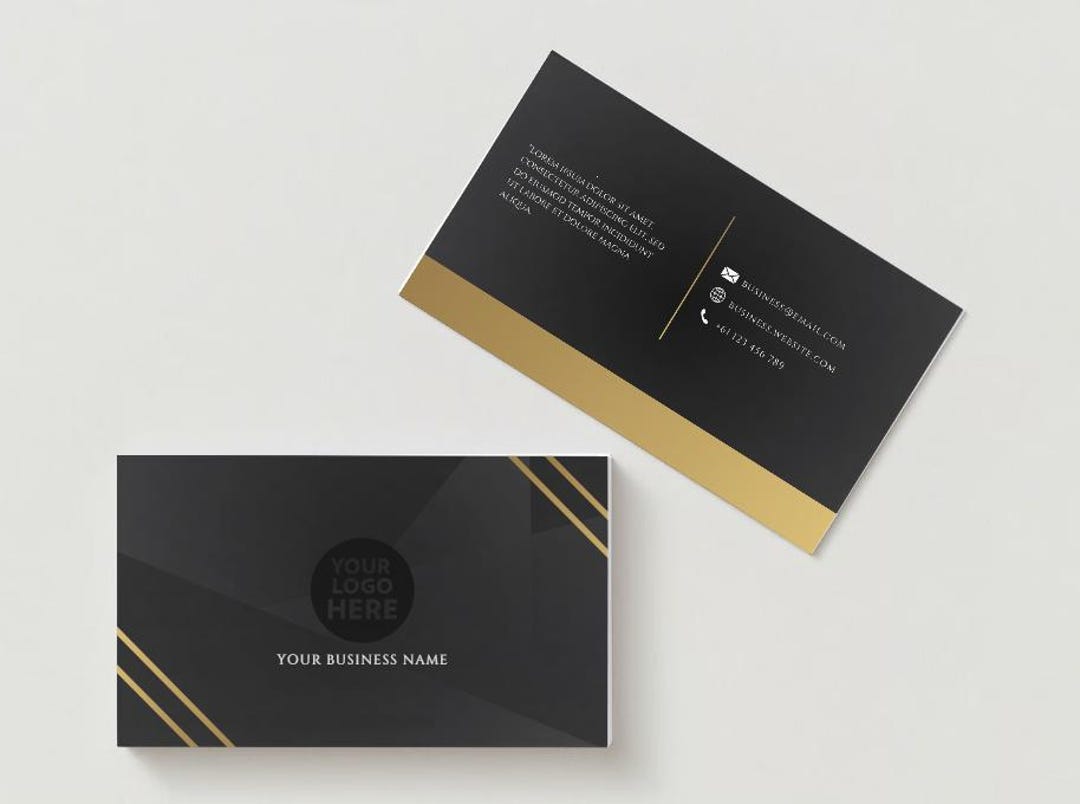 Fancy Business Card Template Editable Business Cards Customizable ...