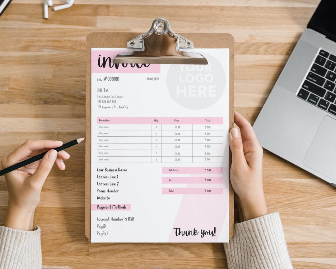 Cute Invoice Template for Business Owners Editable Canva Invoice ...