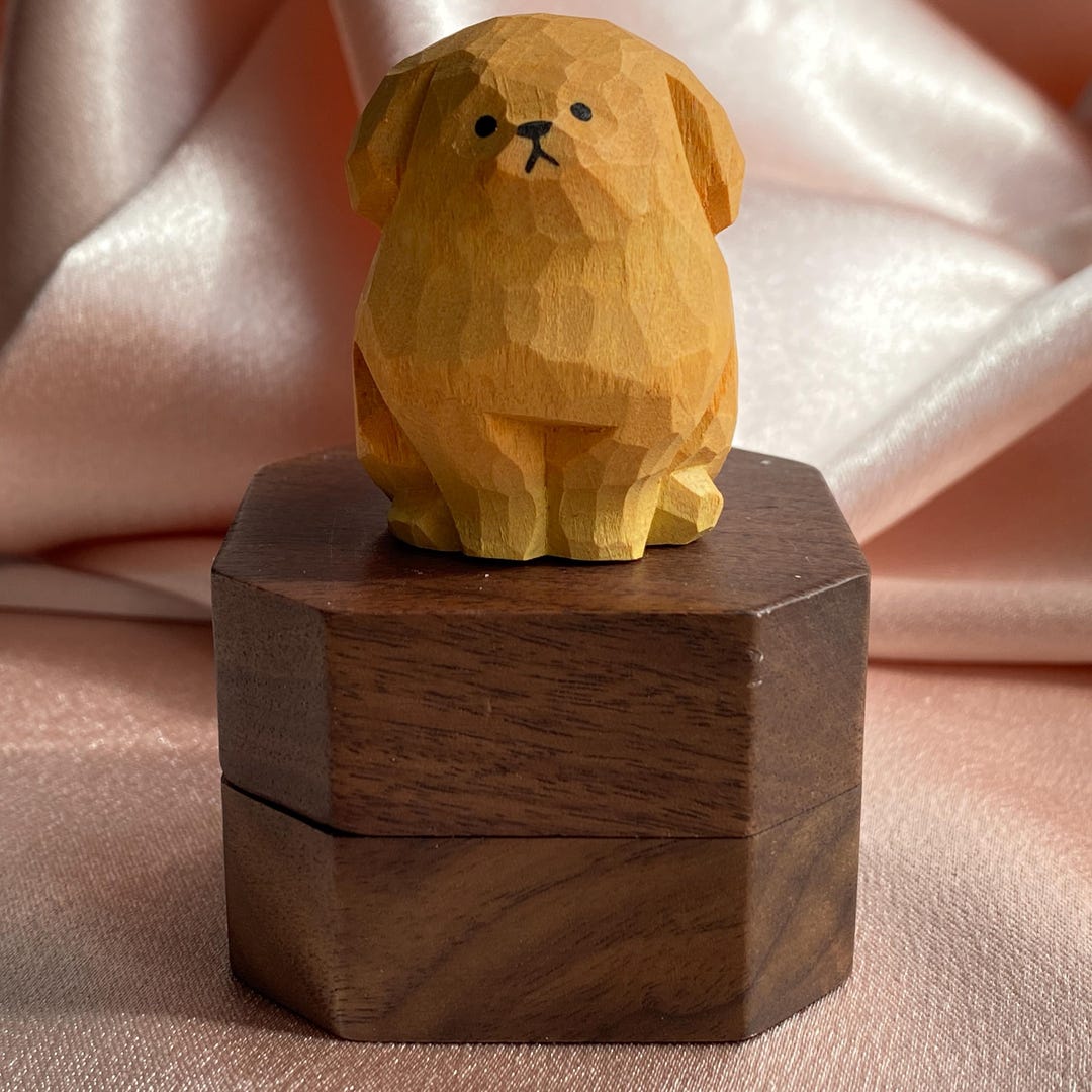 Wooden Dog Ring Box,proposal Ring Box Unique,personalized Wedding Ring ...