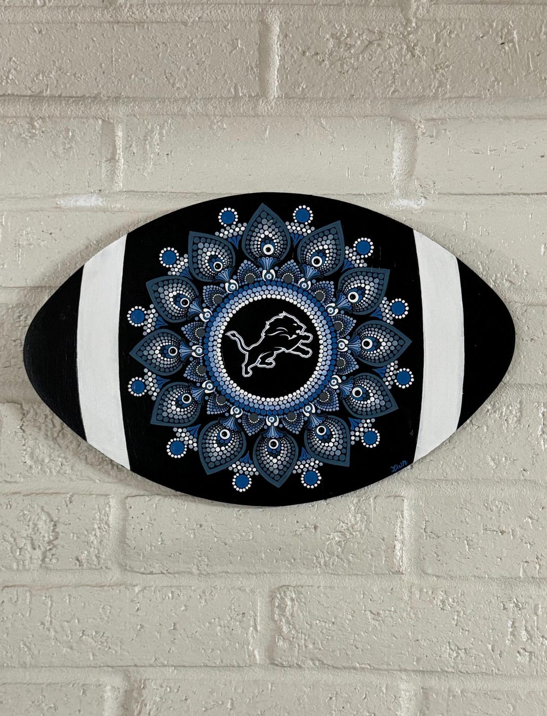 Custom Football Team Dot Mandala Painting: Unique Sports Fan Art - Etsy