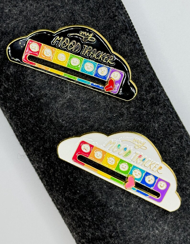 Interactive Mood Tracker Enamel Pins Mental Health Accessories Track ...