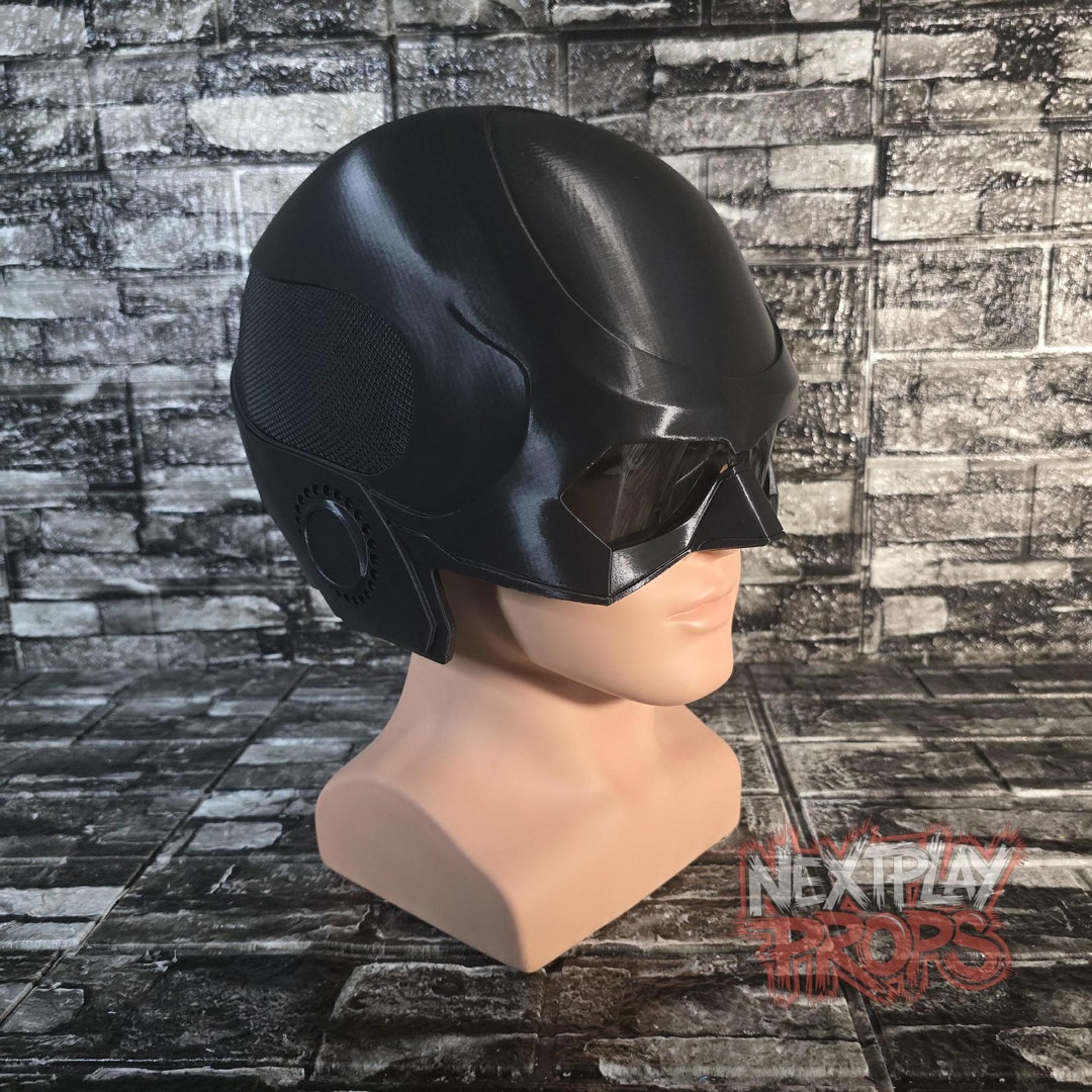 Black Noir 3D Printed Helmet With Magnetic Connections the Boys Cosplay ...