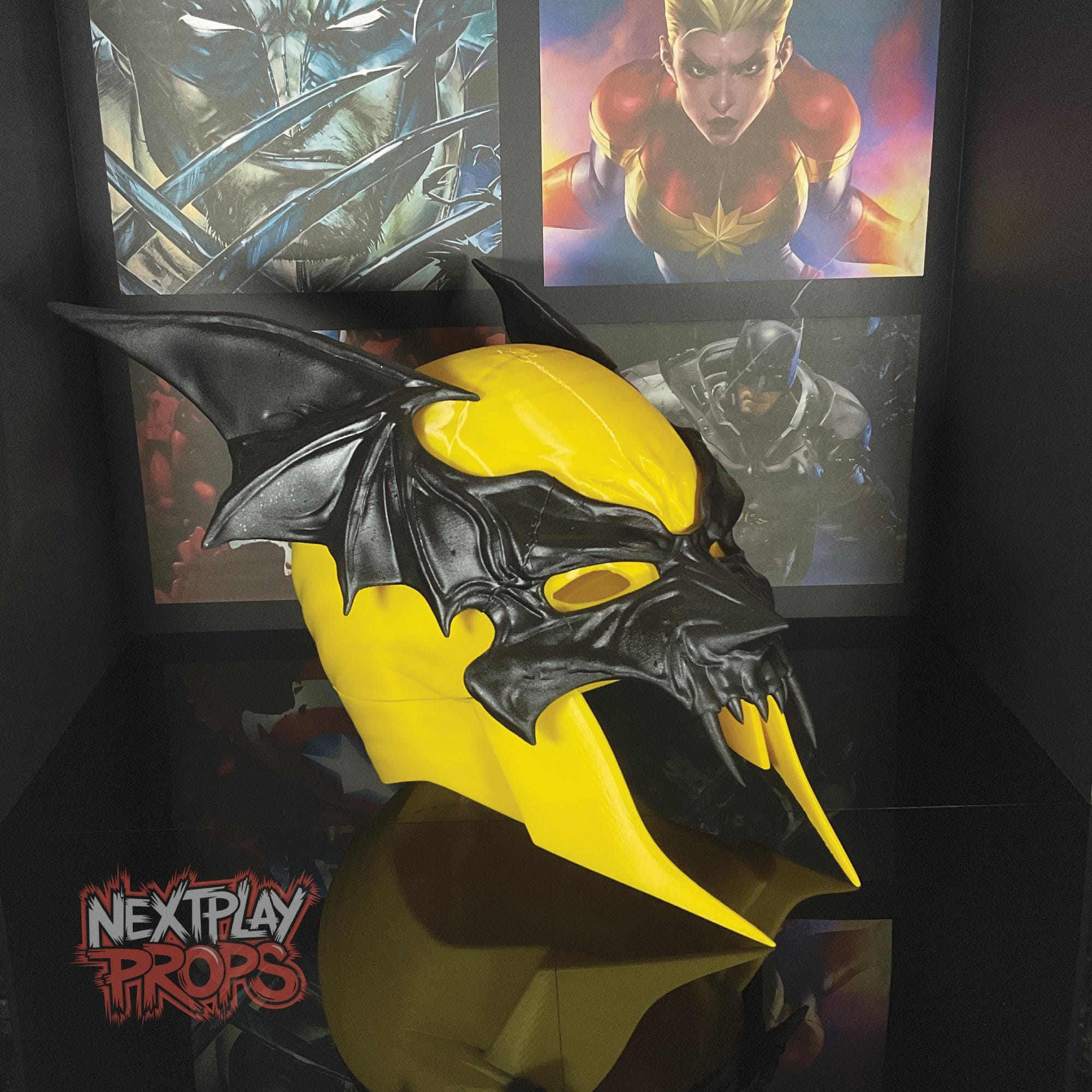 Wolverine Mask 3D Printed, Magnetic Connections Wolverine Cosplay 3d ...
