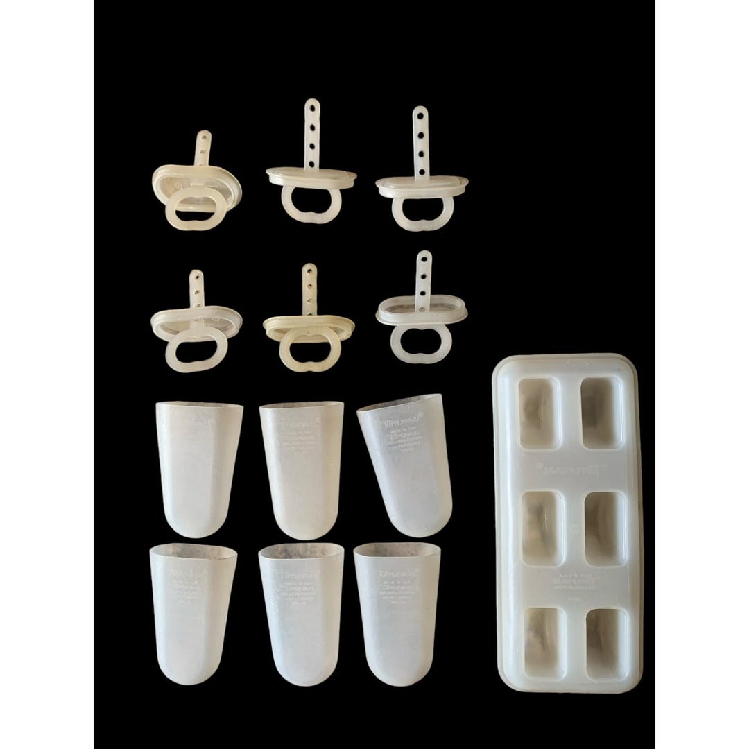 Tupperware Popsicle Maker Set of Six With Tray and Two Extra Tops - Etsy