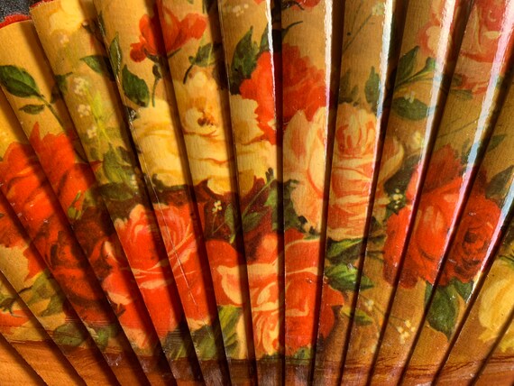 Antique Spanish Hand Painted Linen Wood Transfer Prin… - Gem