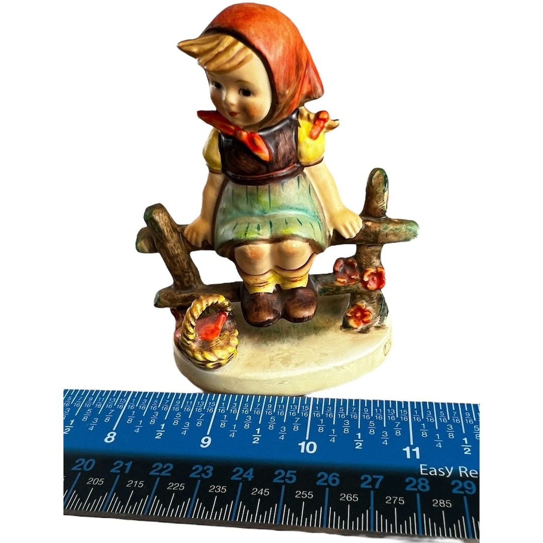 Goebel Hummel Figurine Girl Sitting on Fence #112/3/0 1938 Vintage ...