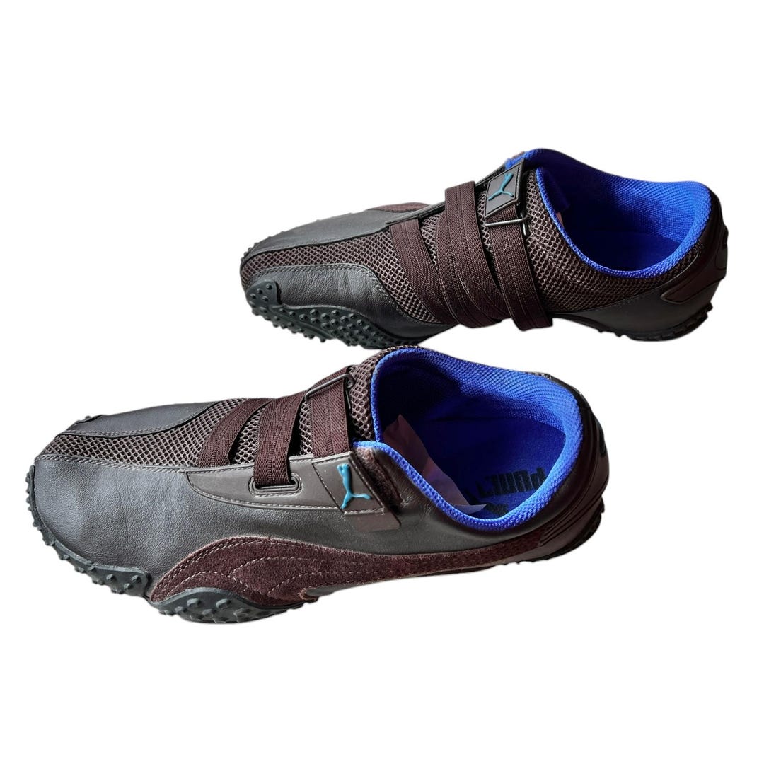 Puma Mostro Mens Brown Leather & Mesh Shoes READ 2 Sizes 11.5 AND 12 ...