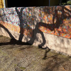 Three Farmhouse 1940s Patchwork Coordinated Matched-fabric Quilts ...