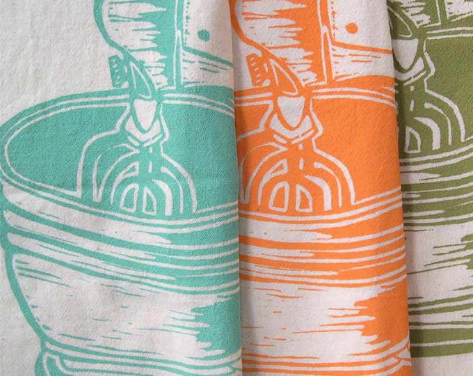 Flour Sack Tea Towel/stand Mixer Motif/choose Your Color - Etsy