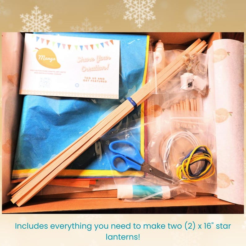 DIY Parol Kit: Filipino Christmas Star Lantern Craft With Fairy Lights ...