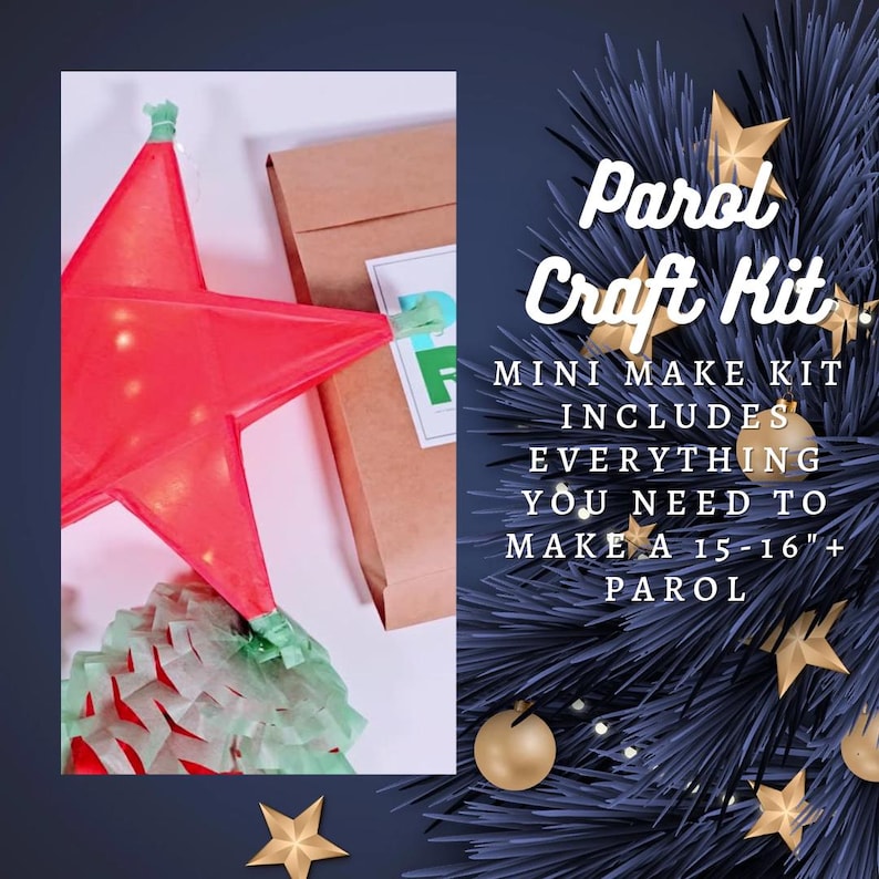 Filipino Parol Craft Kit: Christmas Star Lantern With Fairy Lights - Etsy