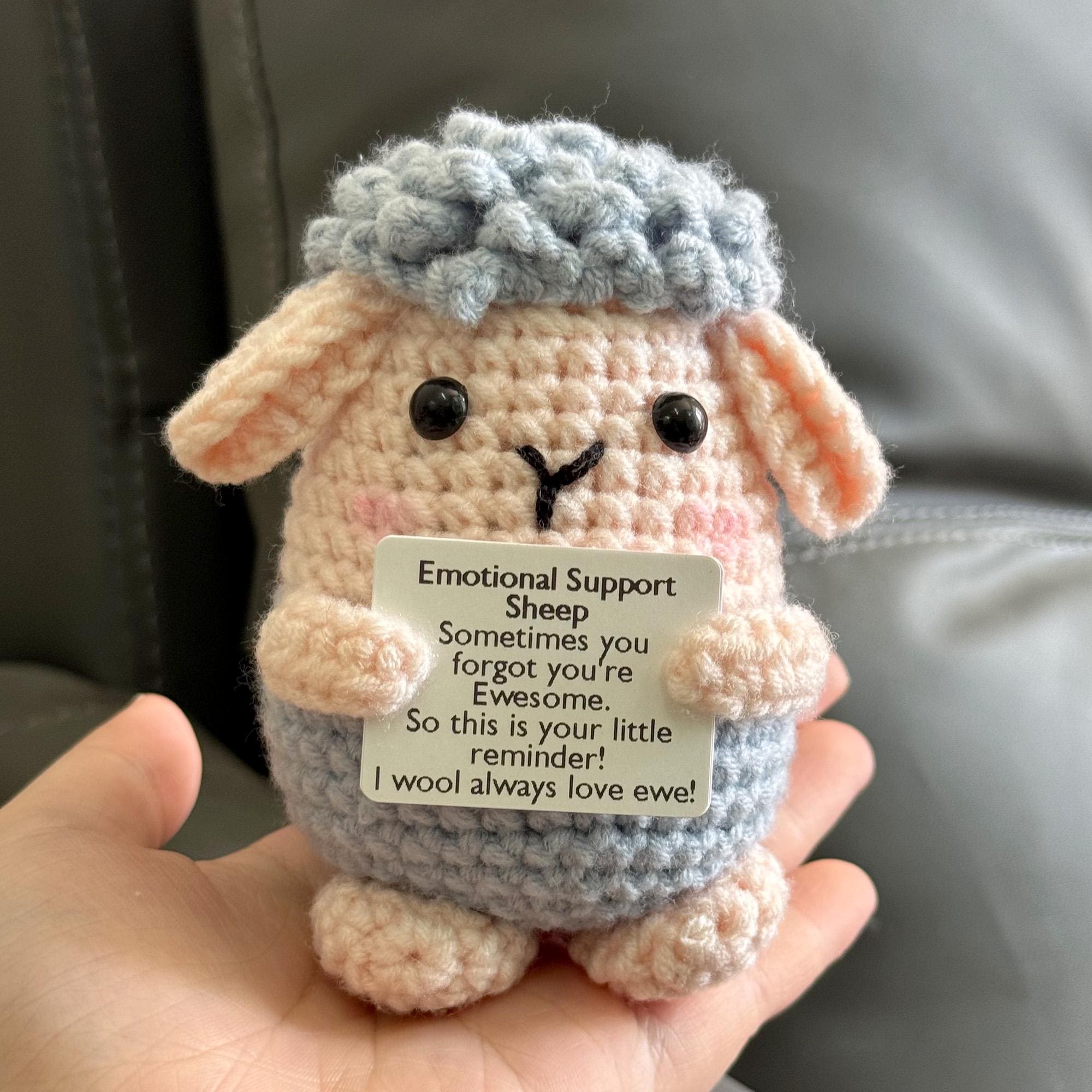 Emotional Support Crochet Sheep Toy Plushies,positive Sheep,handmade ...