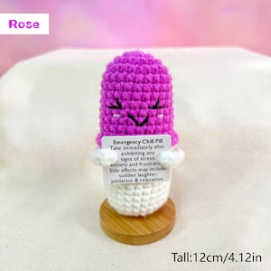 Emotional Support Pill,crochet Stuffed Pill,stress Relief,desk Decor ...
