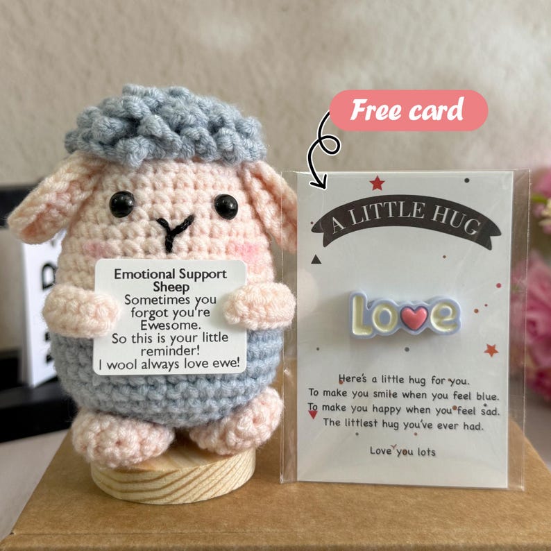 Emotional Support Crochet Sheep Toy Plushies,positive Sheep,handmade ...