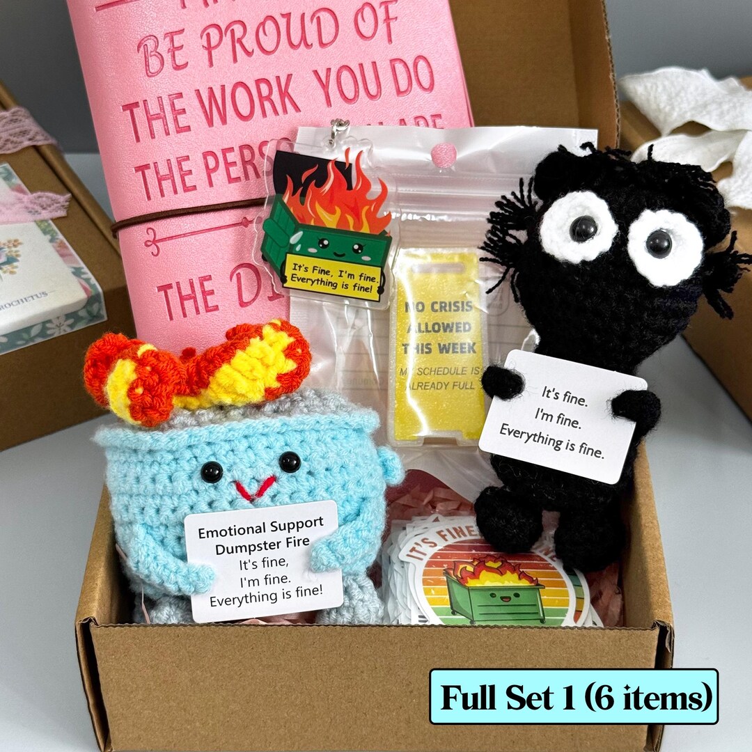 Personalized Coworker Gift Crochet Emotional Support Work Stress Relief ...