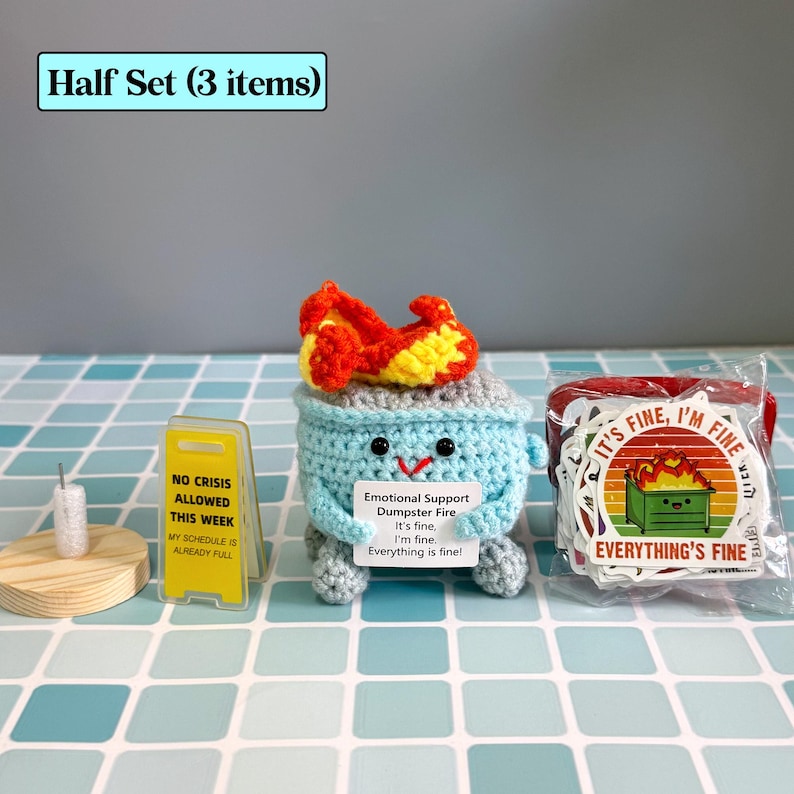 Personalized Coworker Gift Crochet Emotional Support Work Stress Relief ...