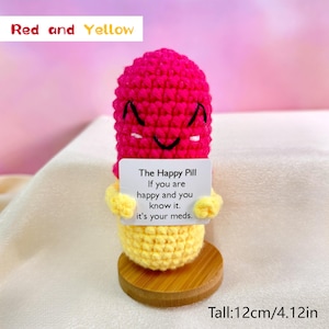Emotional Support Pill,crochet Stuffed Pill,stress Relief,desk Decor ...