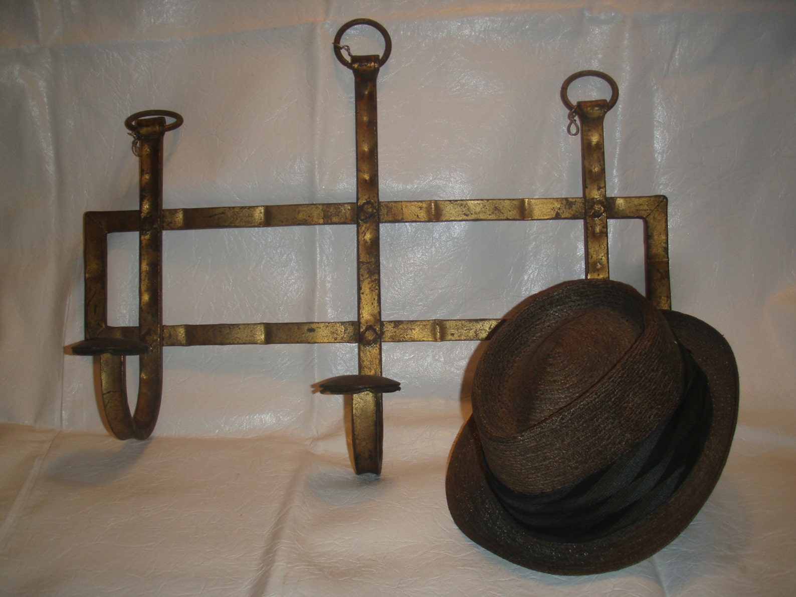 Vintage Antique Rustic Metal Hat Rack | Etsy