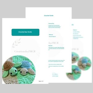 No Sew Sea Turtle Crochet Pattern Amigurumi Pattern, Cute Plushie Sea ...