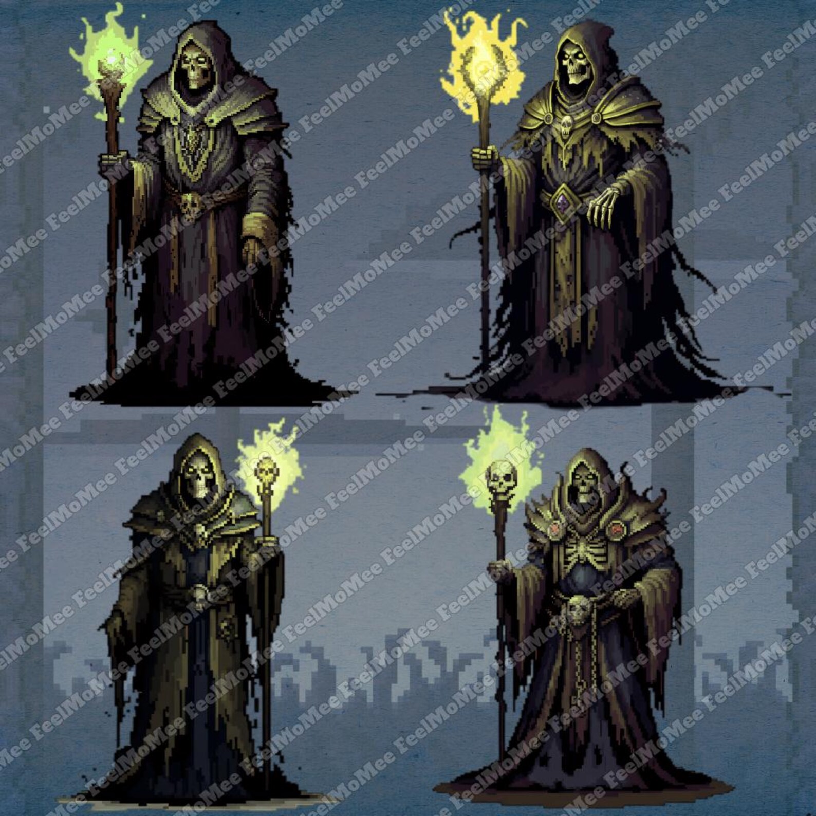 Medieval Fantasy Pixel Art Dungeon Enemy Characters Pack – 40 ...