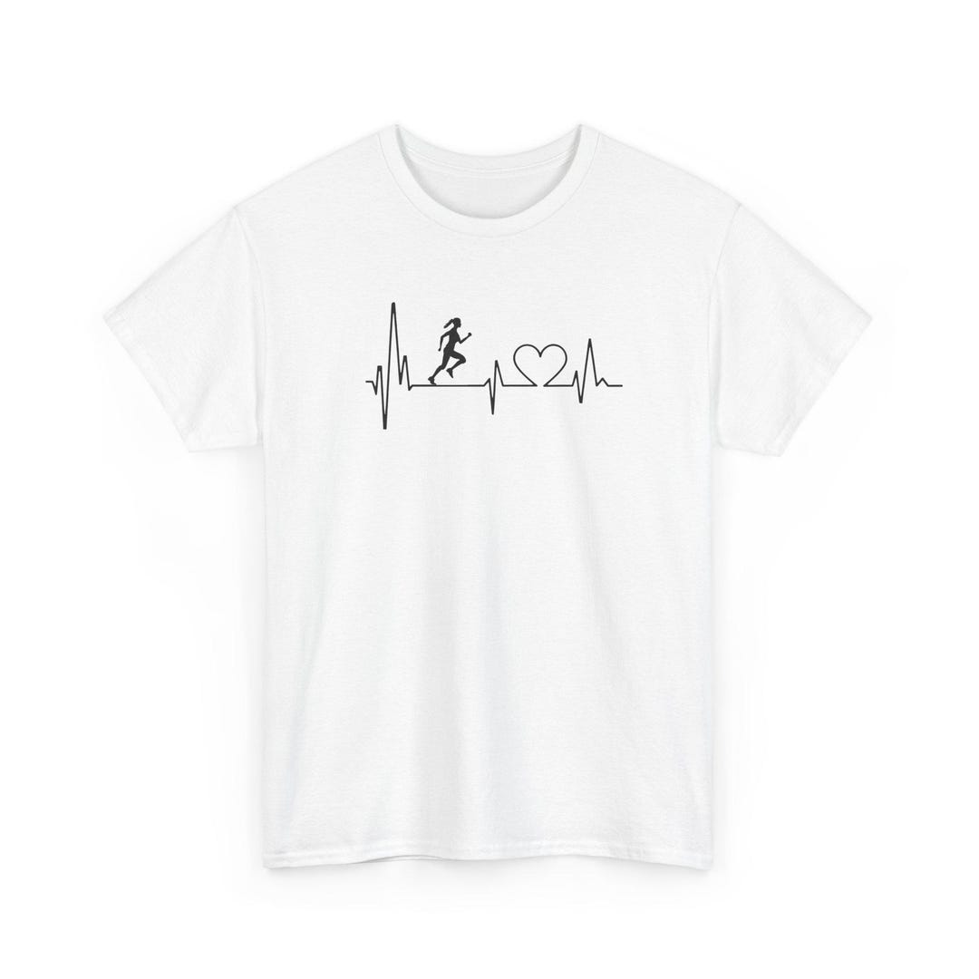 Running Enthusiast T-shirt, EKG Heart and Runner Icon, Perfect Gift for ...