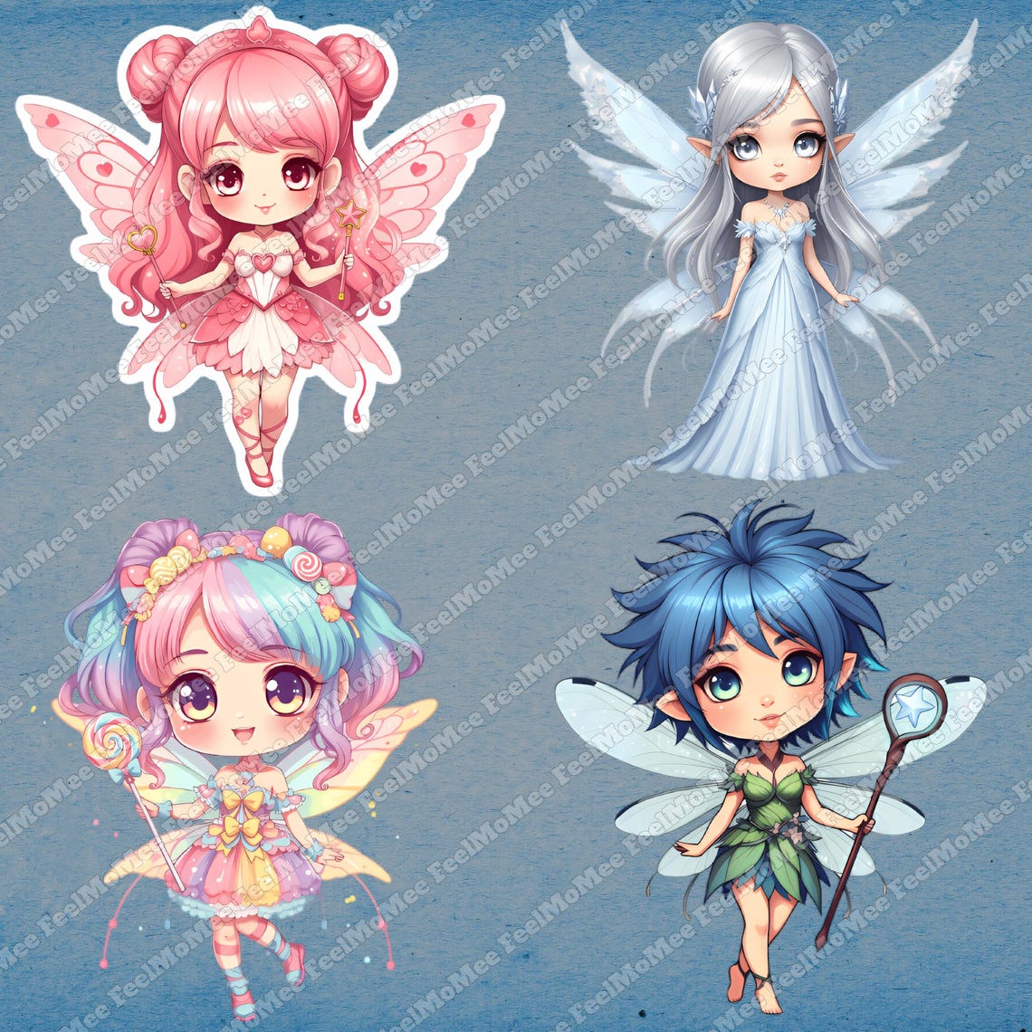30 Cute Chibi Fairies Clipart - Transparent Pngs for Commercial Use ...