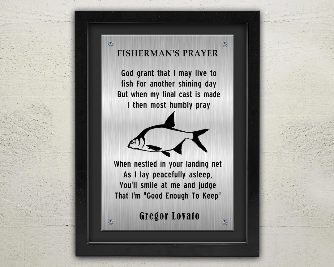 Fisherman Prayer Framed Plaque | Personalized Fisherman Gift ...