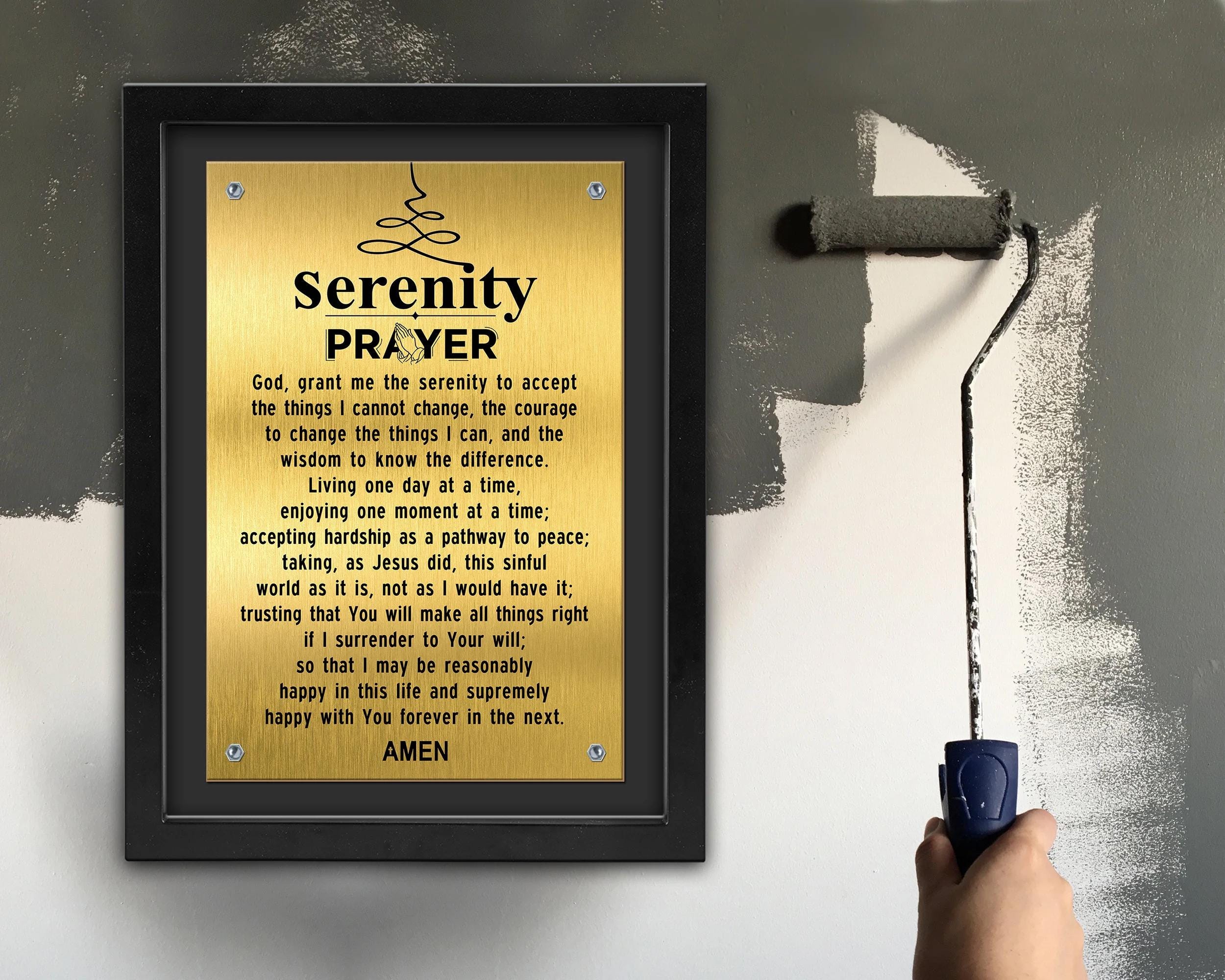 Serenity Prayer Plaque Metal Print | Prayers + Praise | Prayer Sign ...