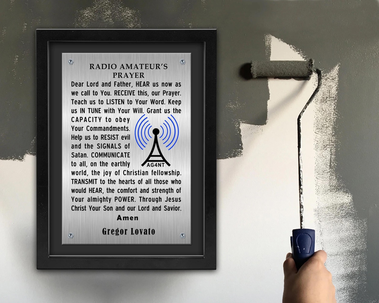 Radio Amateur's Prayer Plaque: Personalized Ham Radio Gift (12x16 Inch ...