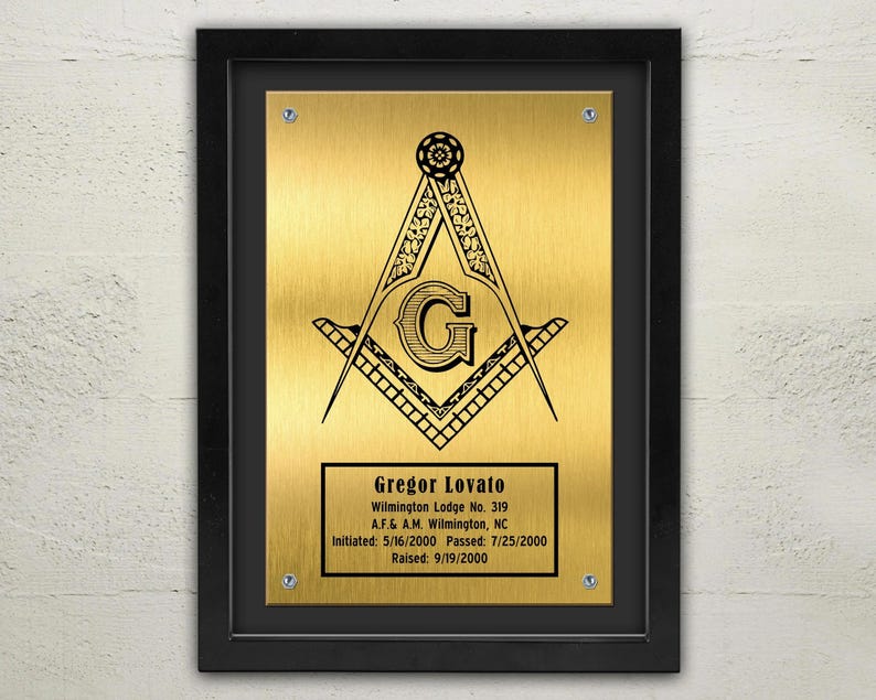 Mason, Masonic, Freemasons Custom Framed Plaque, Masonic Award - Etsy