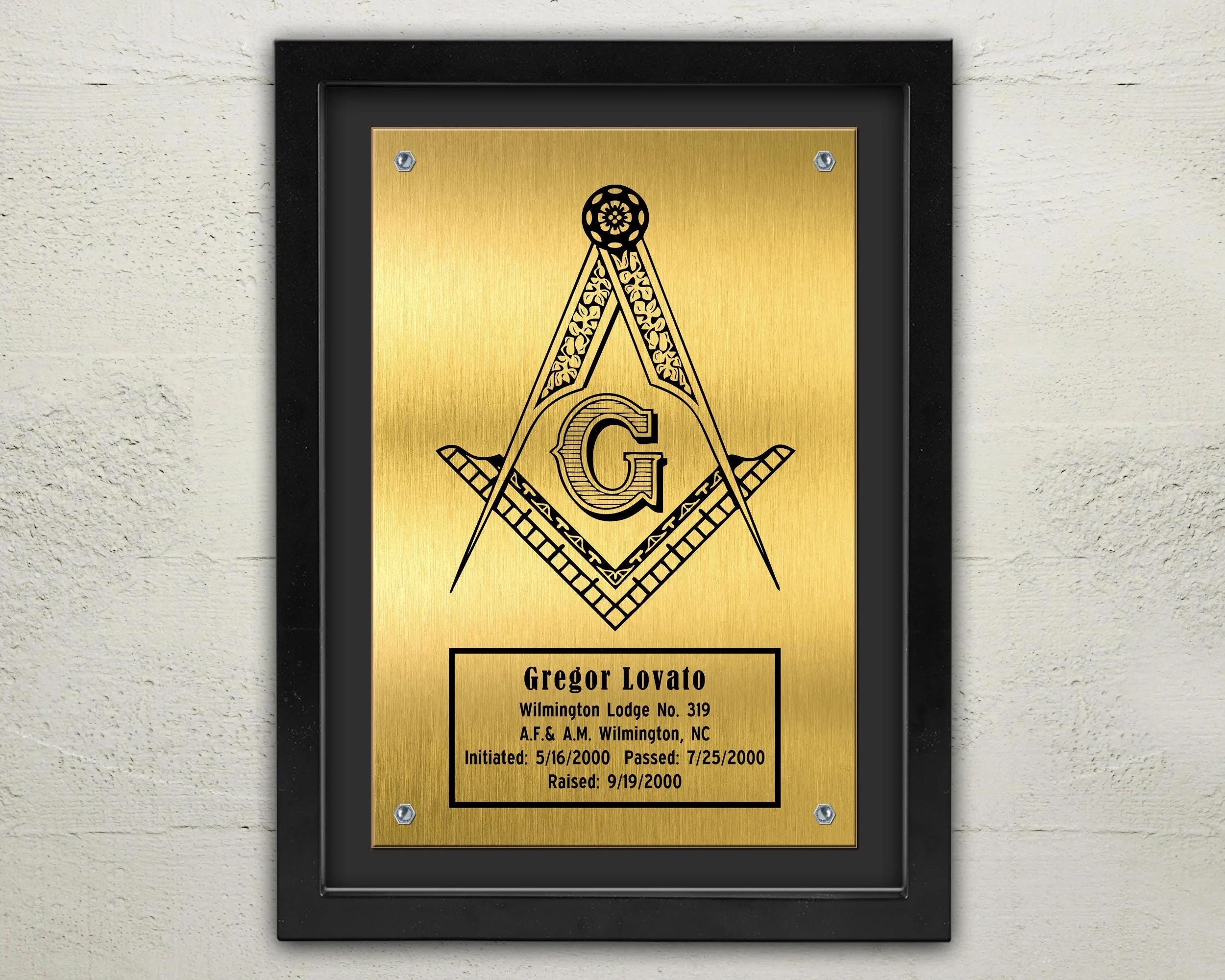 Mason, Masonic, Freemasons Custom Framed Plaque, Masonic Award - Etsy