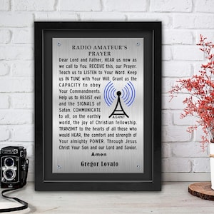 Radio Amateur's Prayer Plaque: Personalized Ham Radio Gift (12x16 Inch ...