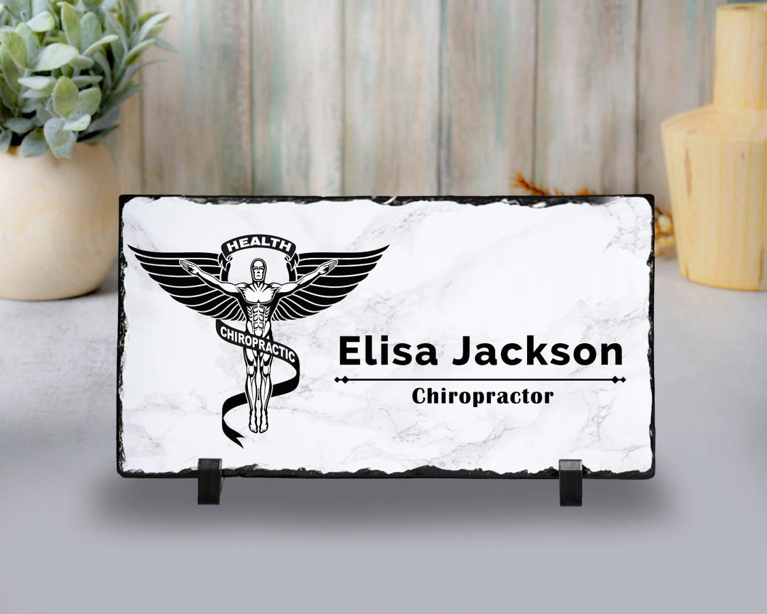 Personalized Chiropractor Desk Stone: Custom Name Plate, Health ...
