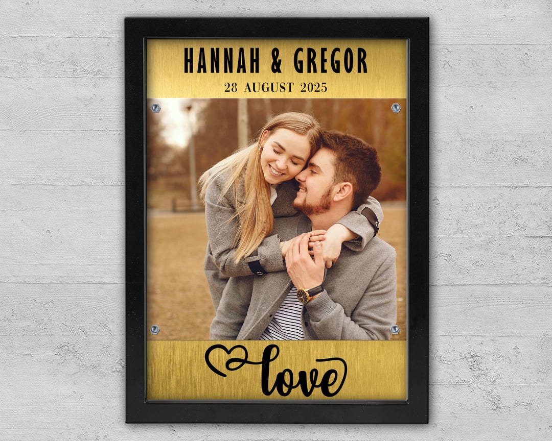 Personalized Mr. and Mrs. Photo Frame | Anniversary Gift - Etsy